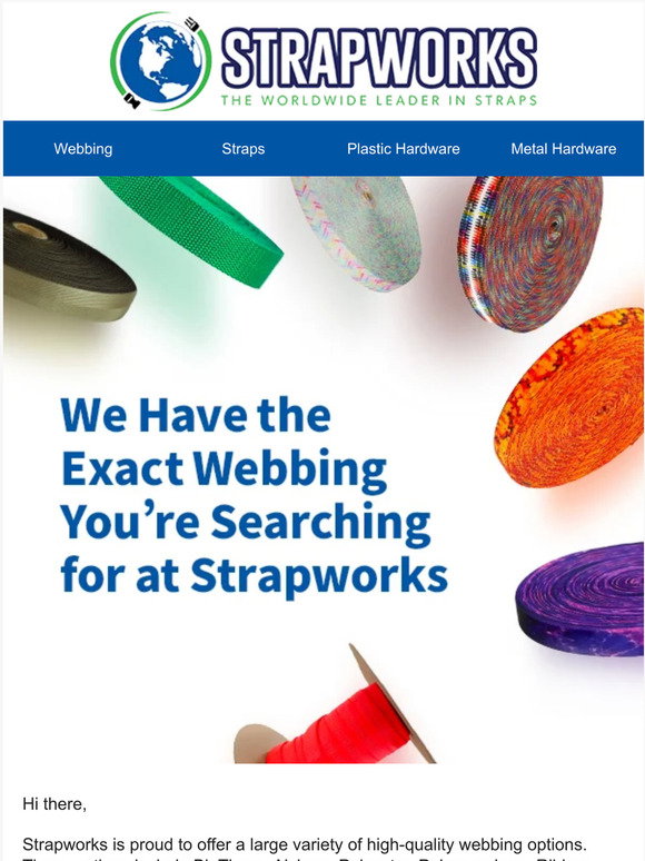 Strapworks: We Have the Webbing You Need | Milled