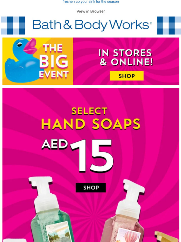 Bath & Body Works: it's a good day for AED 15 soaps! | Milled