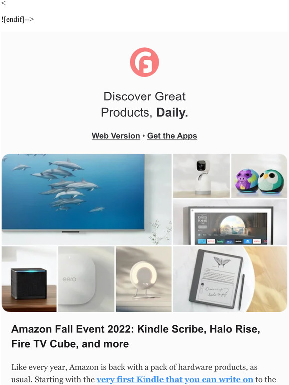 Gadget Flow: The new Kindle Scribe, Fire TV Cube, and more | Milled