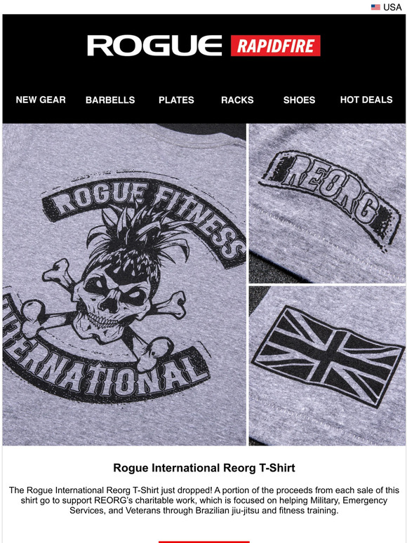 Rogue Fitness: Just Launched: Rogue International Reorg T-Shirt & Rogue ...