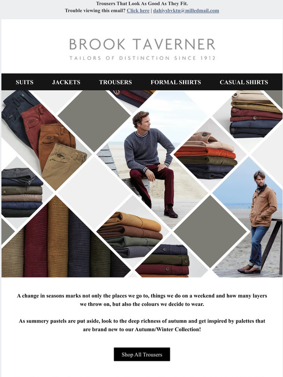 Brook Taverner: The Colour of Autumn | Browse NEW Trousers By Colour ...