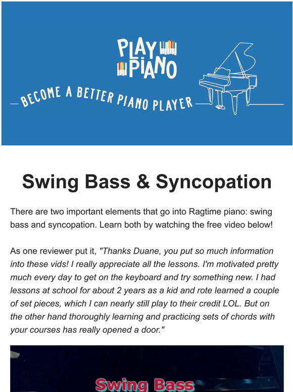 Play Piano: Swing Bass & Syncopation: Two Elements Of Ragtime Piano ...