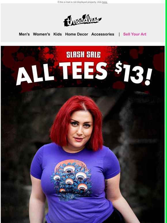 Threadless: $13 Tees that'll make you 😱. | Milled