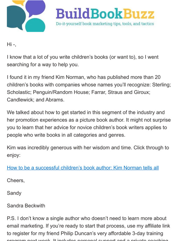 Build Book Buzz: [Build Book Buzz] Q&A with successful author Kim ...