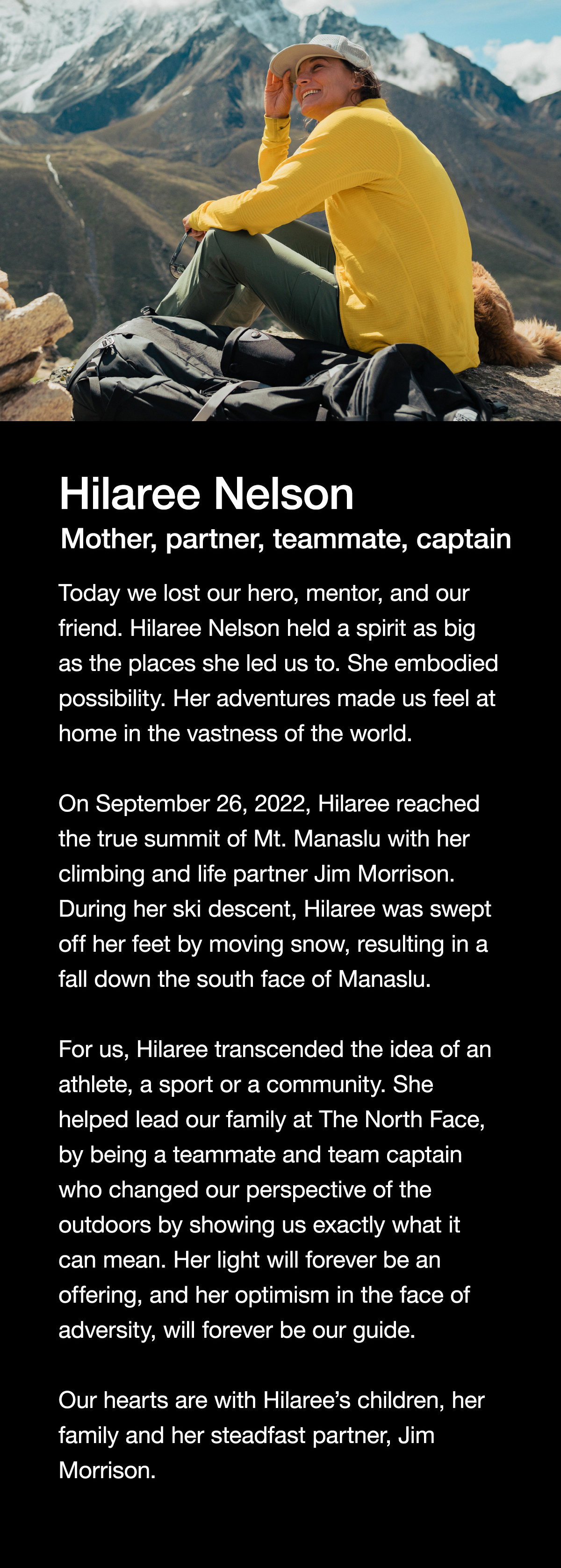 The North Face: In loving memory of Hilaree Nelson | Milled