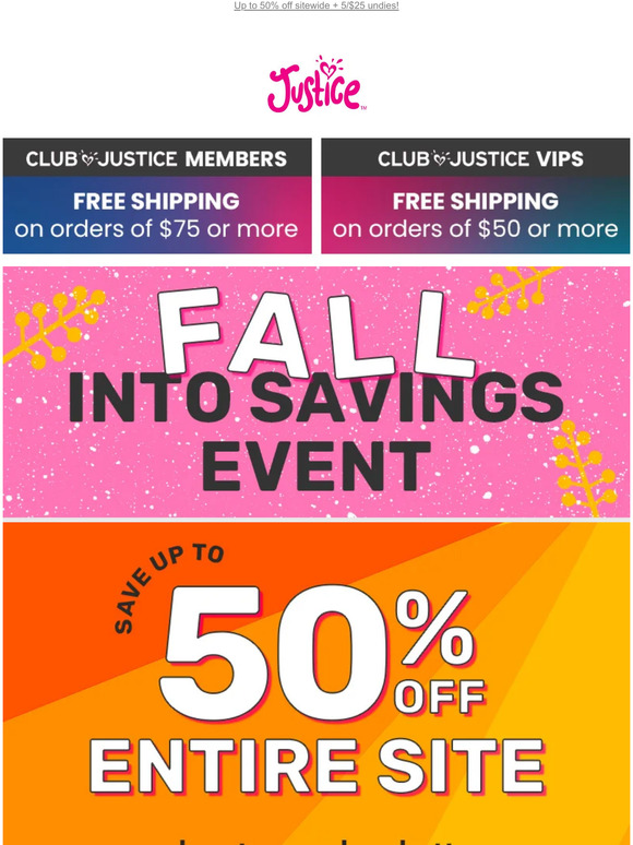 Justice: Leaves are falling, and so are these prices 🍂 | Milled