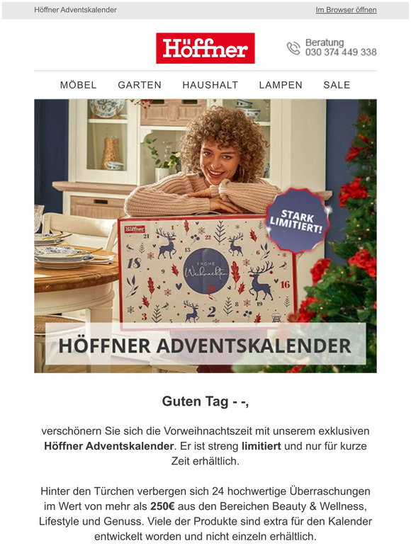 Schöne Höffner Adventskalender 2022 Inhalt Ebenbild