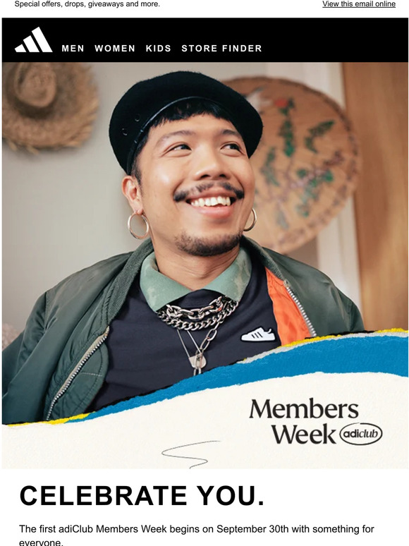 adidas: COMING SOON: adiClub Members Week | Milled