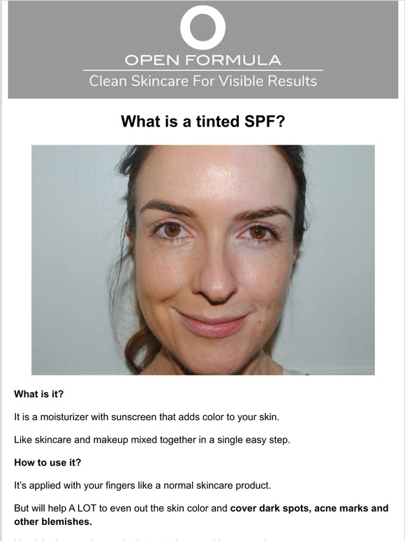 Open Formula: What is a tinted SPF? | Milled