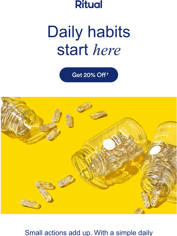 Ritual Email Newsletters: Shop Sales, Discounts, and Coupon Codes