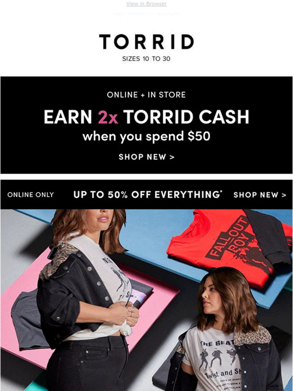 Torrid: It takes two to make a thing go right 🎶 | Milled