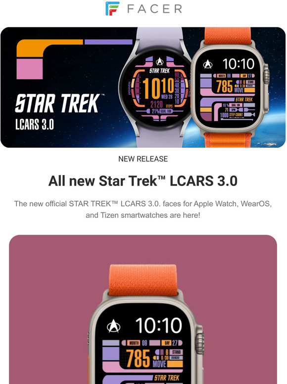 Facer: New Release! 🖖 Introducing the all new STAR TREK™ LCARS 3.0 ...