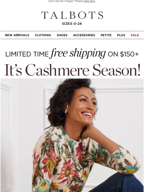 Talbots: THANK YOU! 40% off 1 + 30% off the rest | Milled