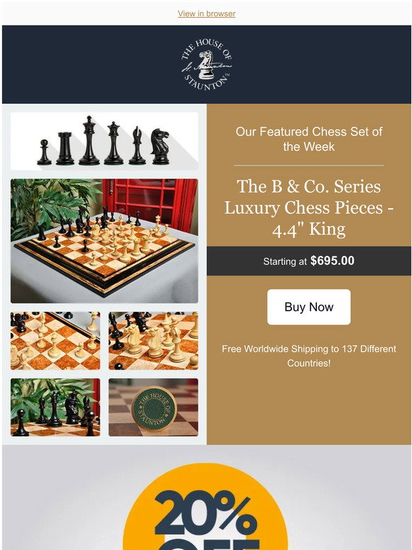 House Of Staunton: Our Featured Chess Set of the Week - The B & Co ...