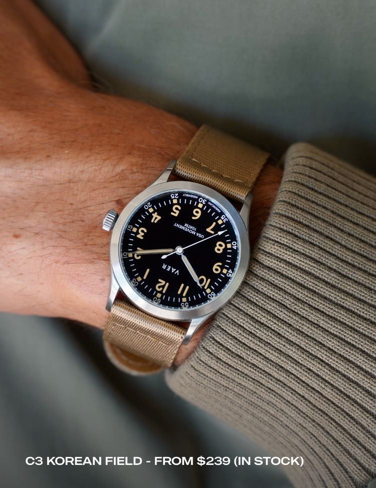 Vaer Watches: In-Focus: C3 Korean Field Watch 🇺🇸🇰🇷 | Milled