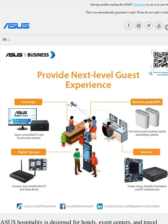 ASUS: ASUS IoT for Hospitality: Guest Convenience. Sustainability ...