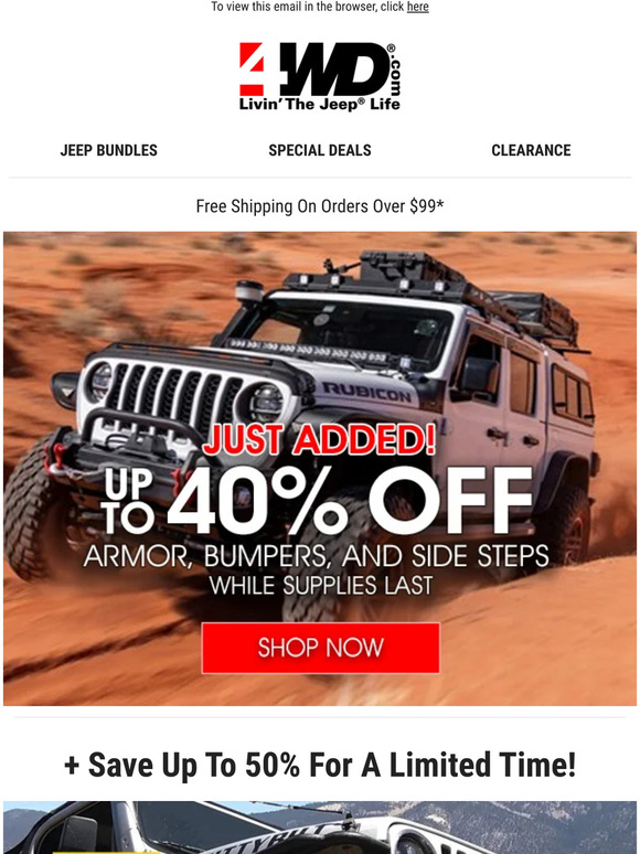 4 Wheel Drive Hardware: ⌛ Ending Soon! Up to 40% Off Armor, Bumpers ...