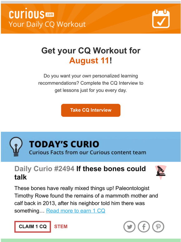 Curious: Curio #2494: If these bones could talk | Milled