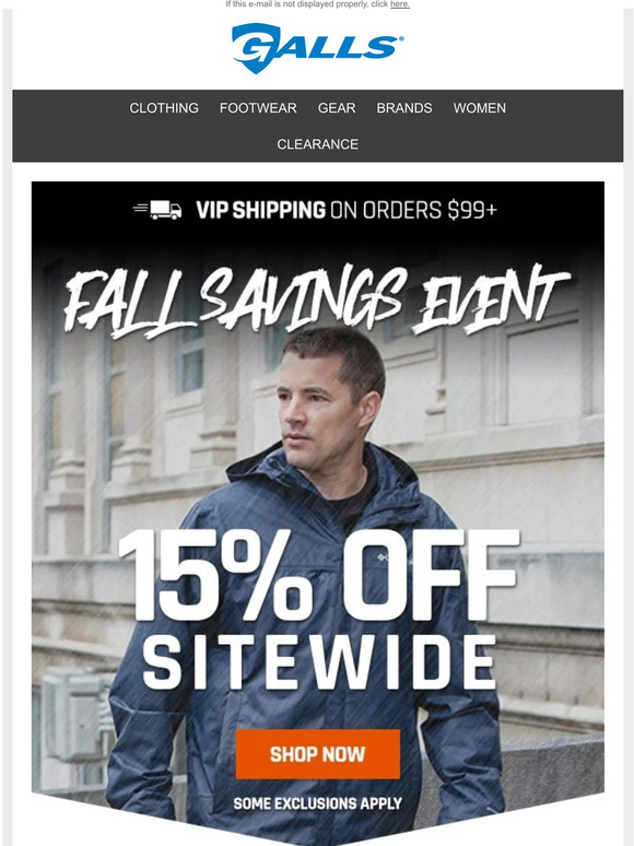 Galls: [EXTENDED] Fall Savings Event | Milled