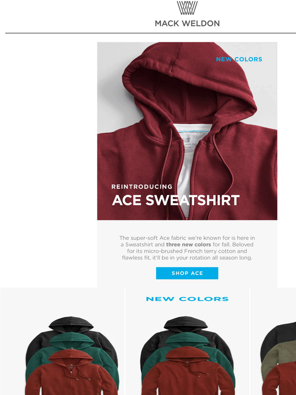Mack Weldon: Ready for fall? These Ace Sweatshirts are. | Milled