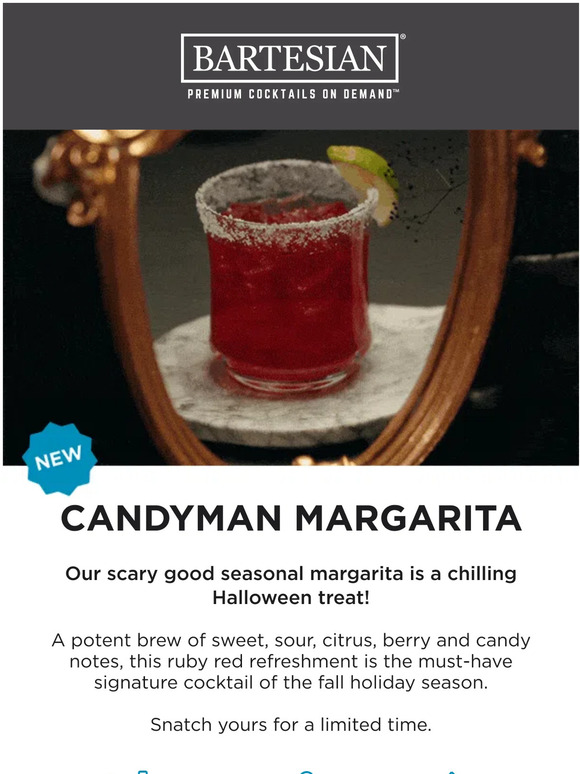 Bartesian 👻 New Seasonal Cocktail Candyman Margarita Milled