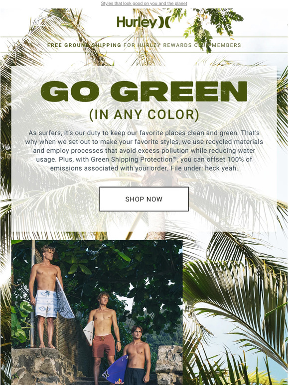 Hurley: All new: sustainable styles🌴 | Milled