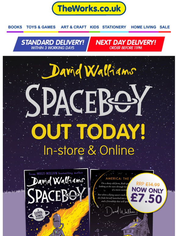 The Works: 🌎🪐NEW David Walliams Spaceboy Out Today🪐🌎 | Milled