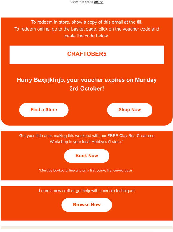 Hobbycraft: Your FREE £5 Voucher for the BIG Craft Weekend! | Milled
