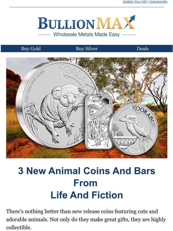 BullionMax: 3 New Animal Coins And Bars (These Will Go Fast) | Milled