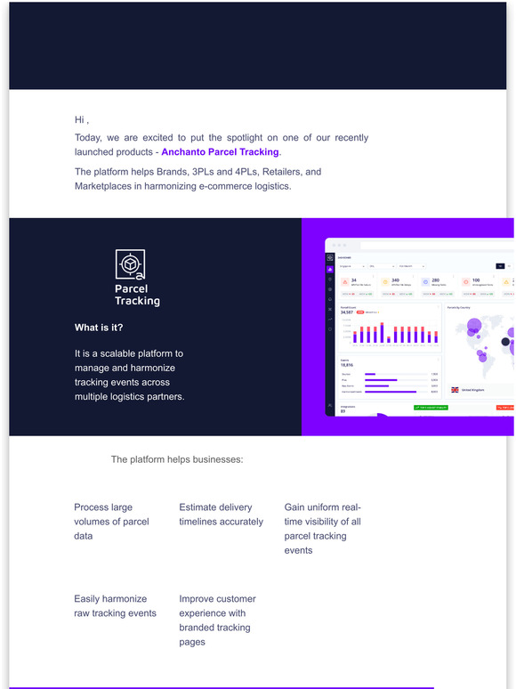 Anchanto: [New Product] Anchanto Parcel Tracking is here! | Milled