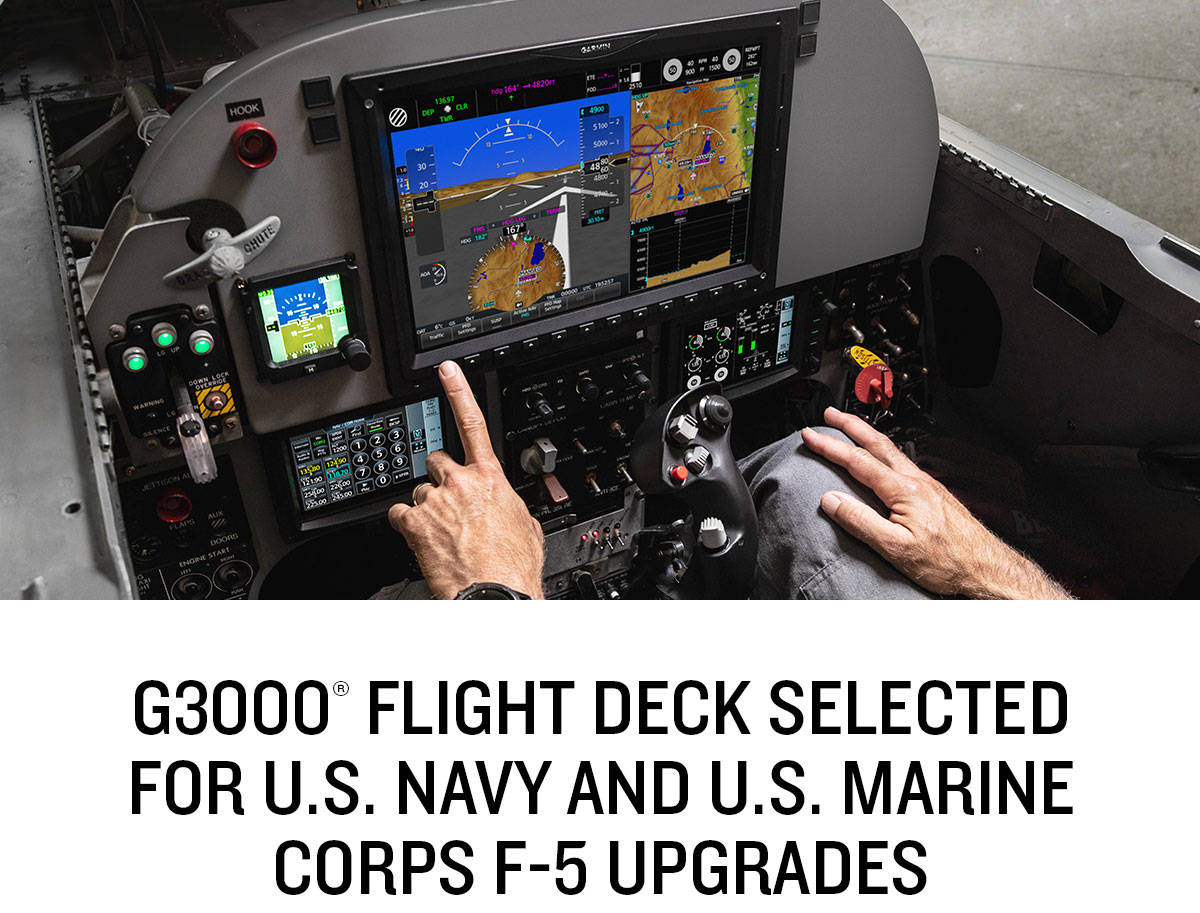 Garmin: E-news: G3000 Flight Deck Selected for F-5 Upgrades | Milled