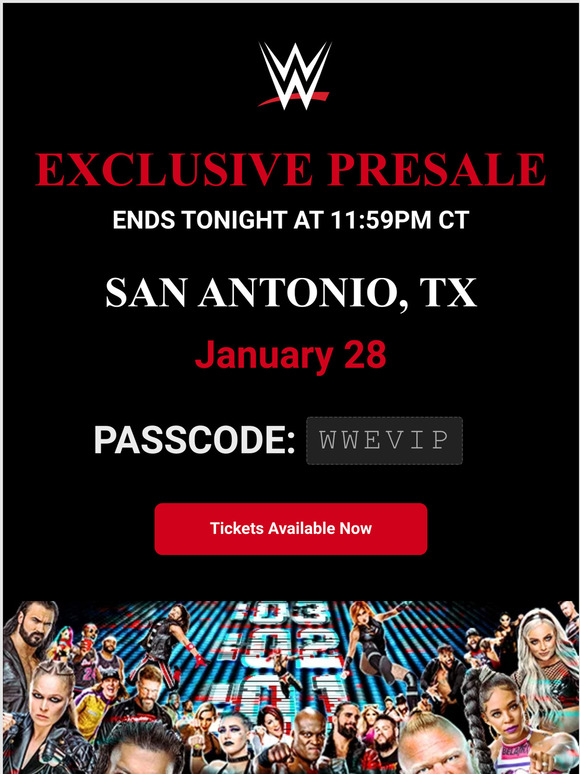 WWE: 3...2...1...Royal Rumble Tickets are Available Now with Passcode ...