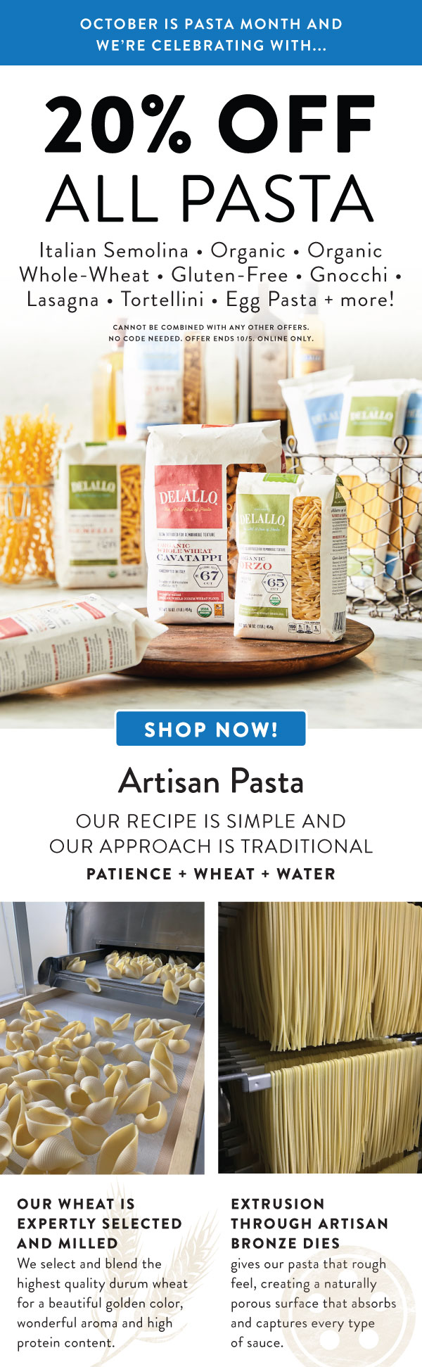 DeLallo: Celebrate Pasta Month with 20% Off! | Milled