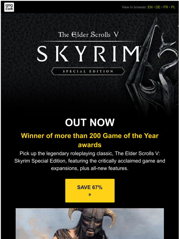GOG: The Elder Scrolls V: Skyrim on GOG • GIVEAWAY • GOG 14th ...