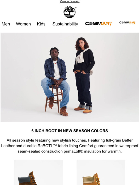 Timberland: 6 Inch Boot in new colors and details | Milled