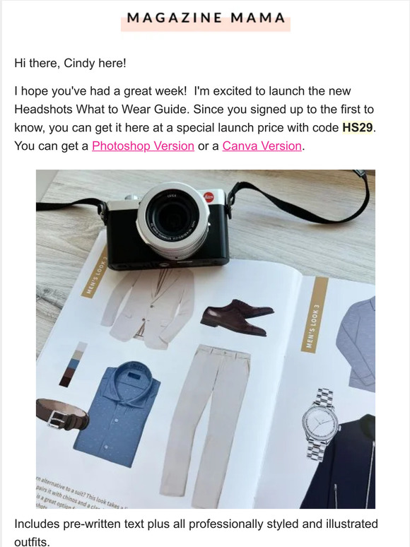 Magazine Mama: 👔 New! Headshots What to Wear Now Available! | Milled