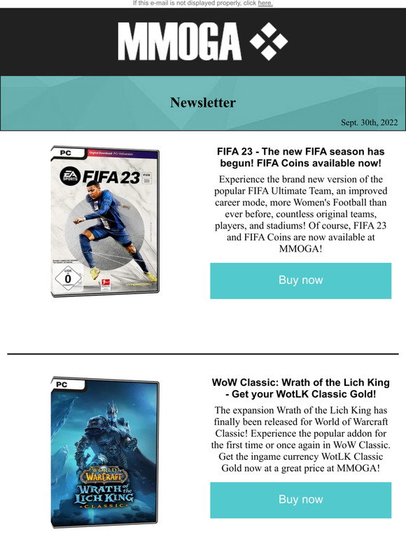 MMOGA: MMOGA - FIFA 23! WoW Wrath of the Lich King Classic! Hearts of ...