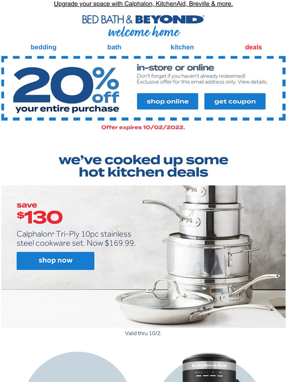 Bed Bath & Beyond: We approved this 20% off total purchase COUPON! Up ...