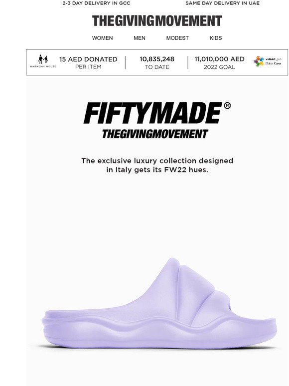 The Giving Movement: FIFTYMADE© in 7 new colors 🎨 | Milled
