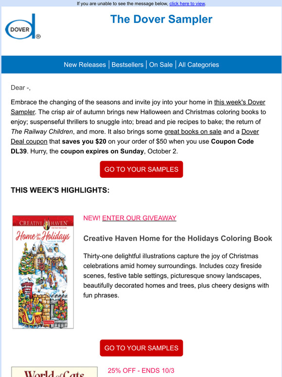 Dover Publications: Dover Sampler: Holiday Coloring, Lupin vs. Holmes ...