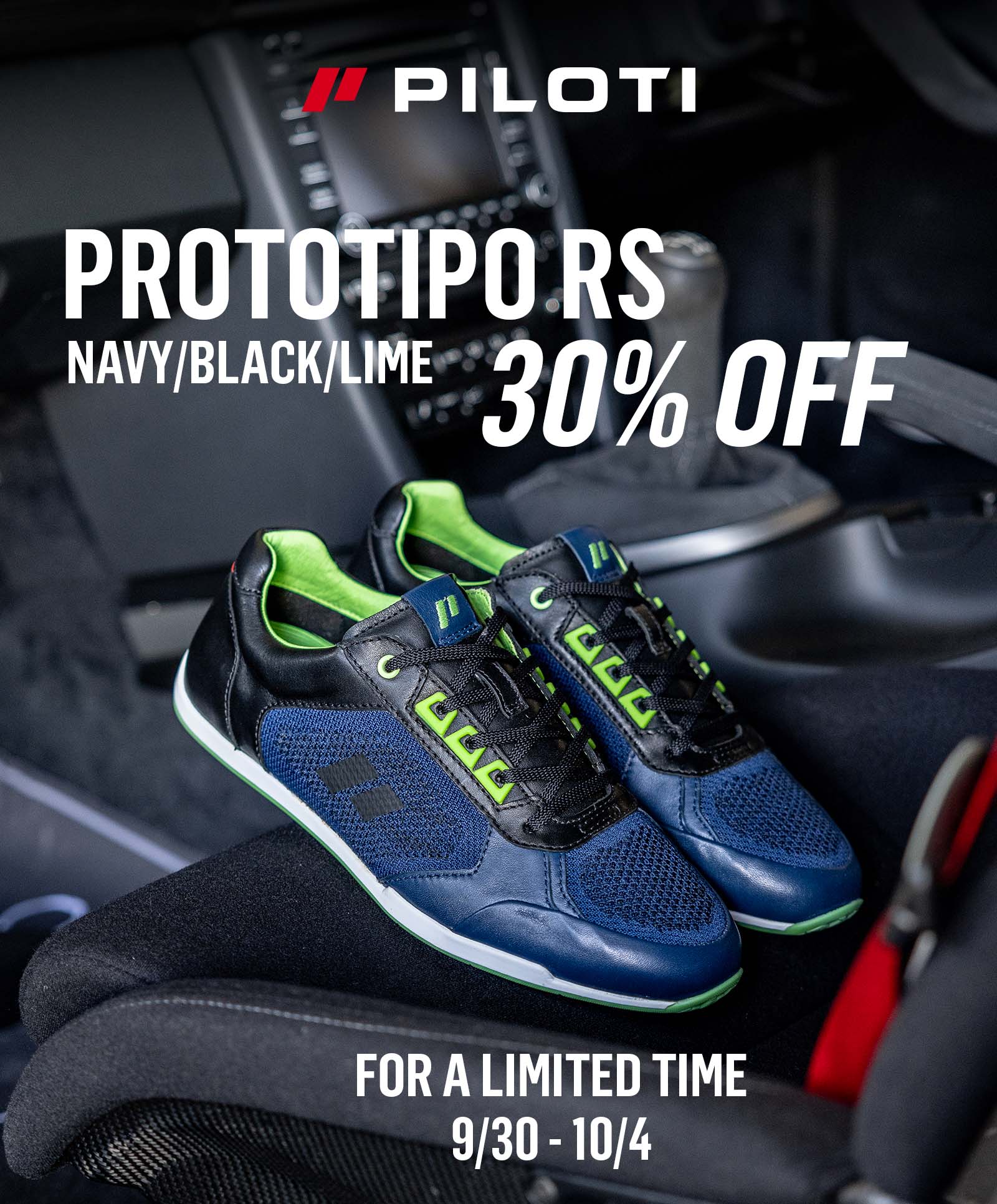 Piloti: 30% Off the Prototipo RS in Navy/Black/Lime | Milled