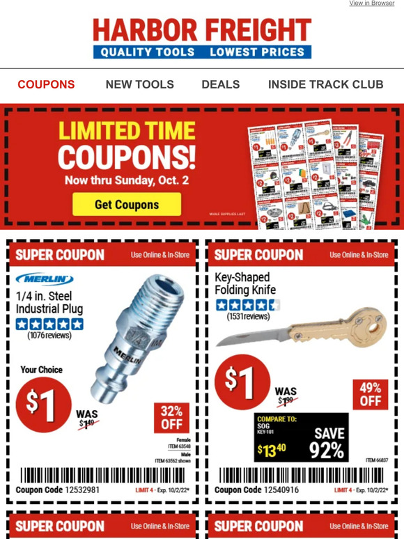 Harbor Freight: Check Out These Limited Time Deals | Milled