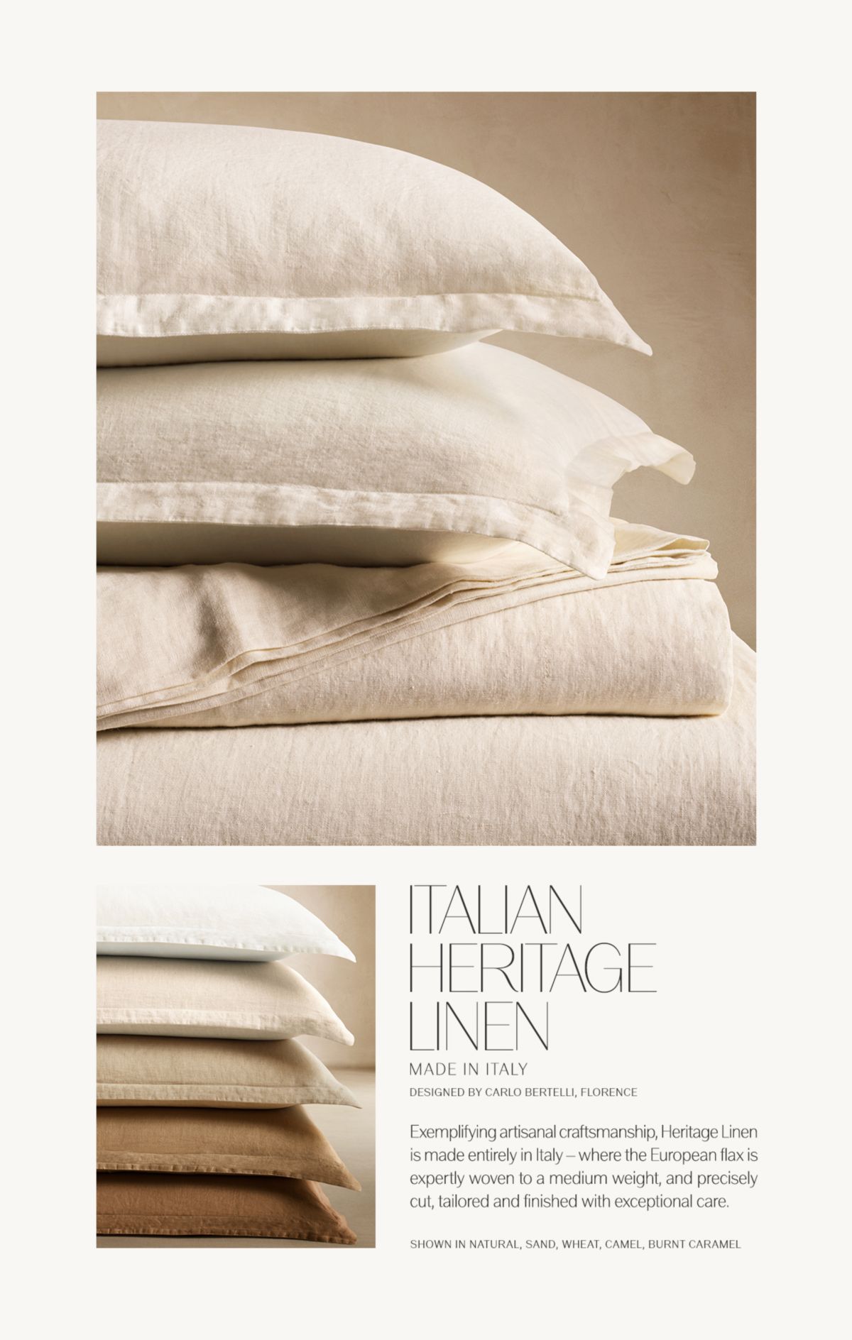 Restoration Hardware: The Finest Linens are Made in Italy. Explore ...