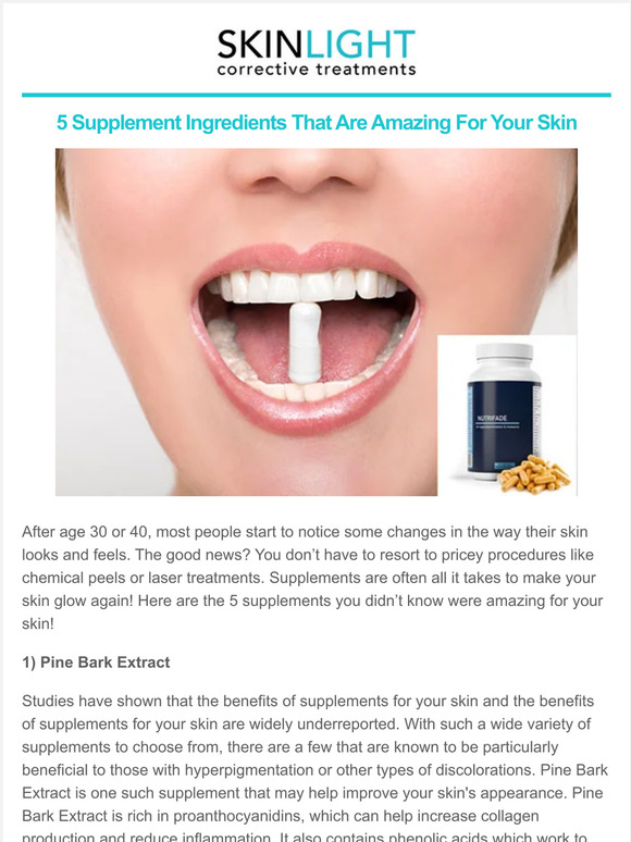 SkinLight: 5 Supplement Ingredients That Are Amazing For Skin | Milled