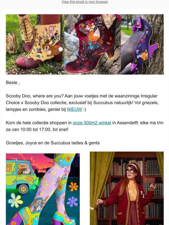 Succubus: 👀 Exclusief: dé Scooby Doo x Irregular Choice collectie | Milled