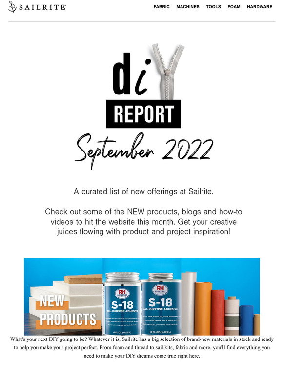 Sailrite: September DIY Report — what's new, what's exciting! | Milled