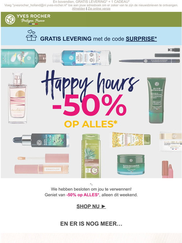 Yves Rocher: Happy Friday! Een exclusieve AANBIEDING voor jou, — | Milled