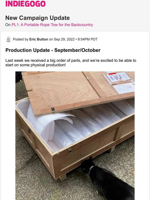 Indiegogo: 📢 Update #6 from PL1: A Portable Rope Tow for the ...