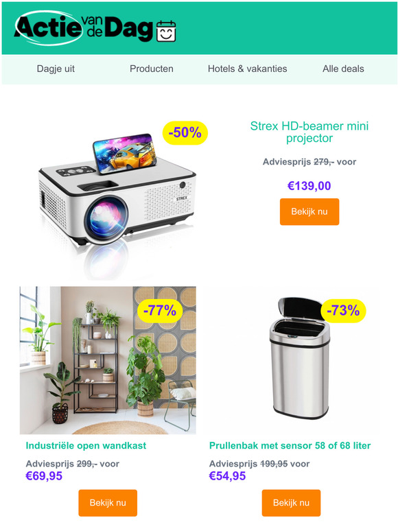 ActievandeDag: Dit wil je zien: Strex beamer mini projector | Milled