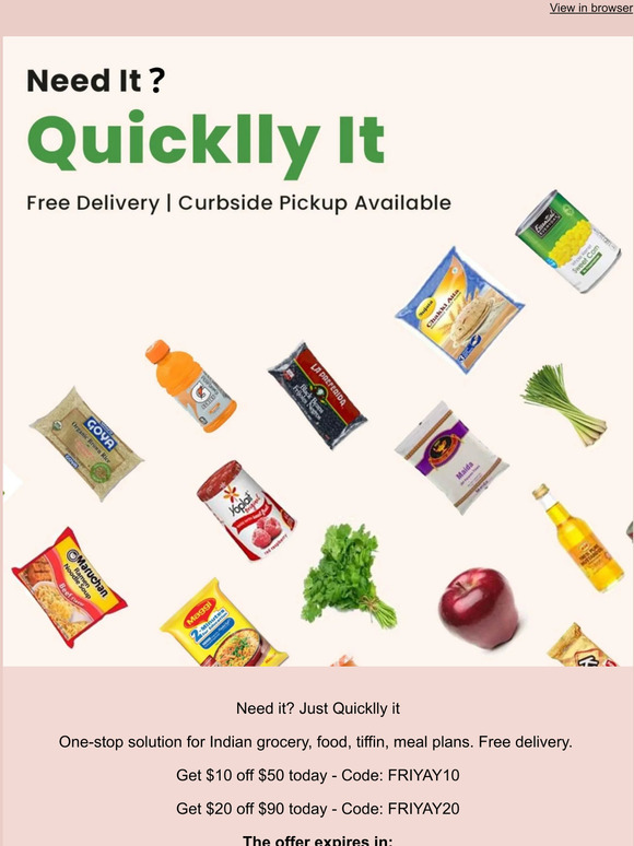 Quicklly: $20 off - Indian Grocery & Diwali Hampers | Milled